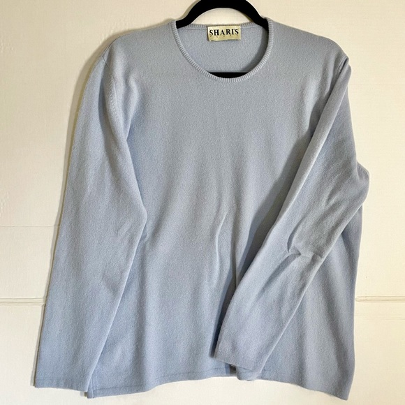 Sharis | Sweaters | Luxurious Italian 0 Pure Cashmere Baby Blue Sweater ...